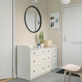 IKEA HAUGA Komoda 6 zásuvek bílá 138x84 cm