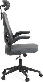 Ergonomická kancelářská židle ALEXANDRE - šedá síťovina