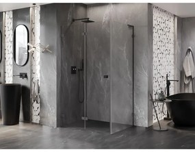 Mexen Lunar-F L, skládací sprchový kout levý 100 x 70 cm, 8mm čiré sklo, grafitový profil, 836L-100-070-95-00-L