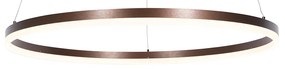 Závěsné svítidlo tmavě bronzové 80 cm vč. LED 3-stupňové stmívatelné - Anello