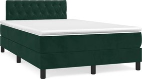 Box spring postel s matrací tmavě zelená 120 x 200 cm samet 3141476