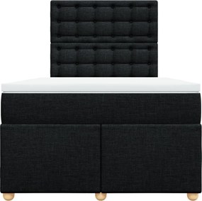 Box spring postel s matrací černá 120x190 cm textil 3291235
