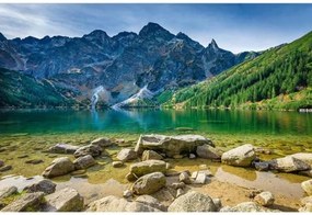 DIMEX | Samolepicí vliesová fototapeta na zeď Tatry MA-5-0076 | 375 x 250 cm | zelená, modrá, béžová