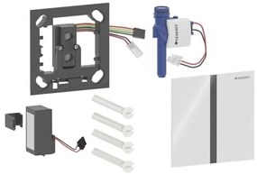 Geberit - Elektronické ovládání splachování pisoárů typ 40, bateriové napájení, Bluetooth, sklo/bílá 116.237.SI.1