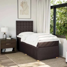 Box spring postel s matrací tmavě hnědá 80x200 cm textil 3294200
