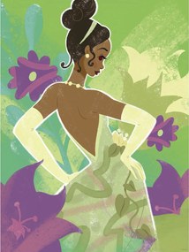Komar Plakát Disney Princess Tiana in Green 30 x 40 cm
