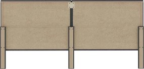 Prošívané čelo postele tmavě šedé textil 200 x 200 cm 287475
