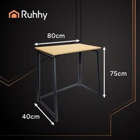 Skládací hnědý stůl – 80 × 75 × 40 cm