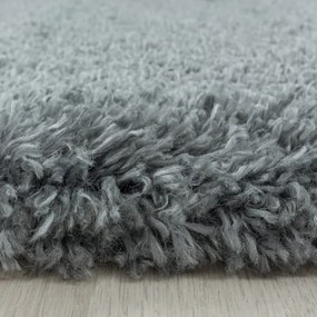 Koberec Fluffy Super Soft světle šedý kruh