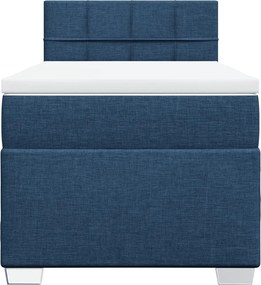 Box spring postel s matrací modrá 90x190 cm textil 3285749