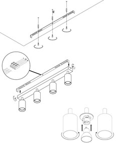 Bodové svítidlo ANGIE 4xGU10/35W/230V černá