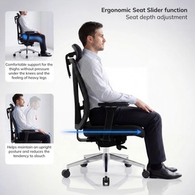 Ergonomická kancelářská židle černá VECTOR