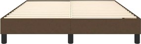 Rám postele s boxspringem tmavě hnědý 140 x 190 cm textil 3120511
