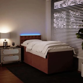 Box spring postel s matrací růžová 100x200 cm samet 3288551