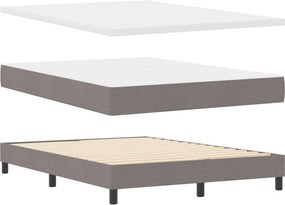 Postel s boxspringem s čelo Taupe 140 x 200 cm textil 3340028