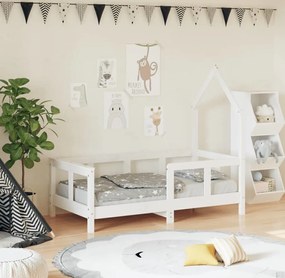 vidaXL Dětská postel 70 x 140 cm masivní borové dřevo [834556] Barva: Bílá