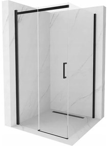 Mexen Omega sprchový kout 100x100cm, 8mm sklo, černý profil-čiré sklo, 825-100-100-70-00