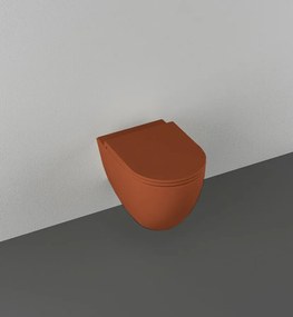 Isvea Isvea, INFINITY závěsná WC mísa, Rimless, 36,5x53cm, terracotta, 10NF02004-2U