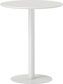 HOMCOM Jídelní Stůl, Kulatý Kuchyňský Stůl pro 2 Osoby, Moderní Jídelní Stůl do Obývacího Pokoje, Zahrady, Ocel, Ø60 x 72 cm, Bílý | Aosom