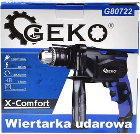 Příklepová vrtačka 13mm 810W GEKO X-Comfort
