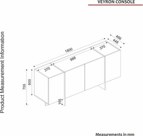 Skříňka Veyron Black and Gold