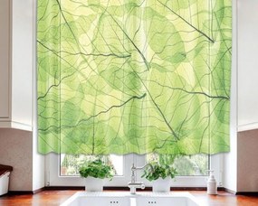 DIMEX | Hotové záclony - kusová fotozáclona Žilky listů VO-140-020 | zelená | 140 x 120 cm