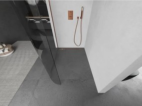 Mexen Kioto L, sprchová zástěna Walk-In 80 x 200 cm, 8mm čiré sklo, růžové zlato profil, 800-080-103-60-06