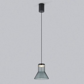 Helestra Fou LED závěsné světlo kouřové 13x13,5cm