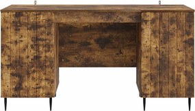 Stůl s policí Kouřový dub 142,5 x 50 x 75 cm Kompozitní dřevo 3414590