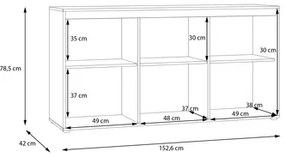 Komoda do obývacího pokoje SKELPE