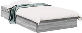 Rám postele se zásuvkami šedý sonoma 75x190 cm kompozitní dřevo 3280718