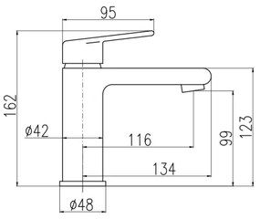 RAV Slezák CO128.0CMATZ - Umyvadlová baterie COLORADO 16,2 cm černá/zlatá