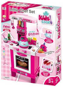 BABY MIX dětská kuchyňka růžová