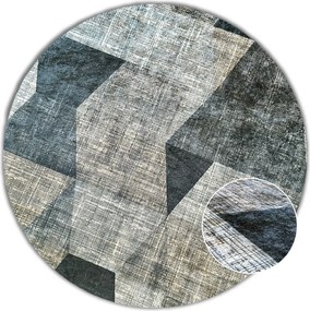 BE Koberec Porte 2032 Koło GREY - šedý kulatý Rozměr: 80 cm