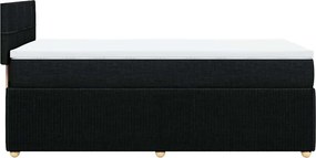 Box spring postel s matrací černá 90x200 cm textil 3289641