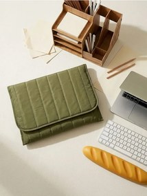 Sinsay - Prošívaná taška na notebook - khaki