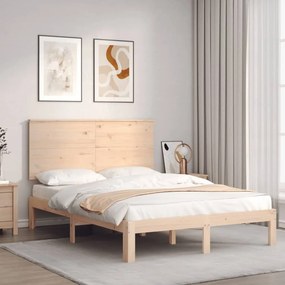 Rám postele s čelem Double masivní dřevo,  3193636