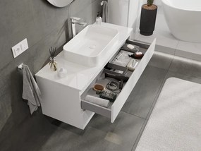 Mexen Orio, koupelnová skříňka 120 cm, 2 zásuvky, bílá lesklá, 91A10-12047-2-BFF00