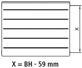 Kermi Therm X2 LINE-K kompaktní deskový radiátor 33 505 x 1405 PLK330501401N1K