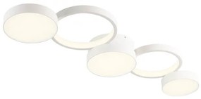 Redo Stropní LED svítidlo Cronos, 5 kruhů Barva: Bílá