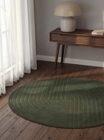Vikosa, Kusový koberec Vikosa Arcura 106271 Dark Green kruh, 150x150 (průměr) kruh, zelená, ložnice