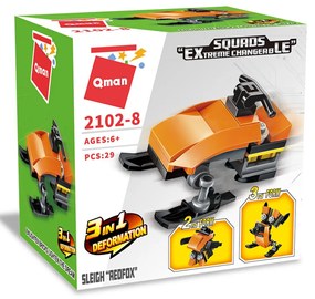 Qman Squros Extreme Changeable 2102-8 Sněžný skútr Redfox 3v1
