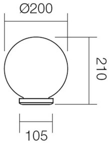 Redo 9761 - Náhradní stínidlo SFERA pr. 20 cm IP44 bílá