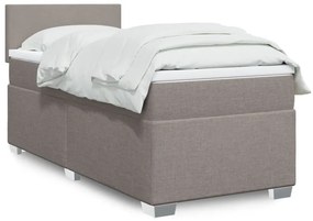 Box spring postel s matrací taupe 90x200 cm textil 3288068