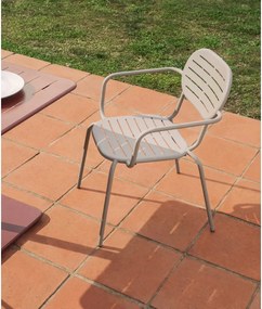 Taupe kovová zahradní židle Brai – Kave Home