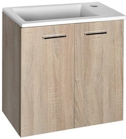 Aqualine, ZOJA/KERAMIA FRESH umyvadlová skříňka 49x50x23,5cm, dub platin, 51047DP