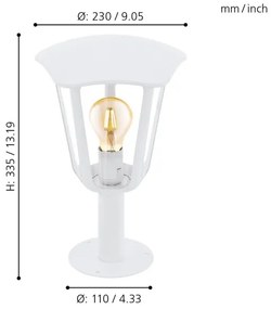 Eglo 98117 - Venkovní lampa MONREALE 1xE27/60W/230V IP44