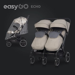 Sourozenecký kočárek EasyGo Echo Savana Beige