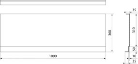 Polysan Deep Plain Nika 84825 panel 100 x 36 cm