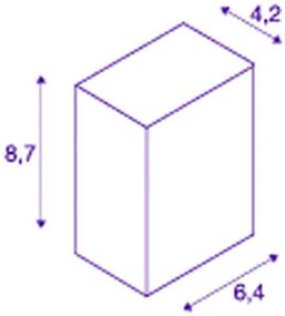SLV 232461 Quad 1, bílé nástěnné venkovní svítidlo se svícením dolu, 3W LED, 3000K, výška 8,7cm, IP44